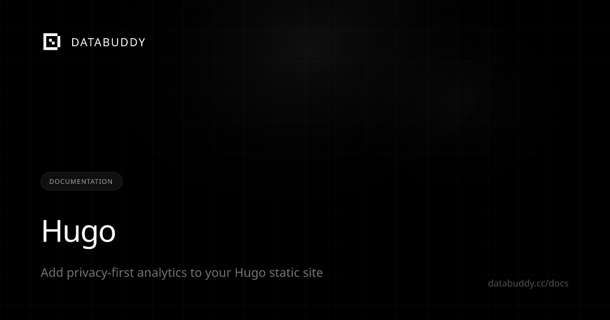 Hugo | Databuddy Documentation