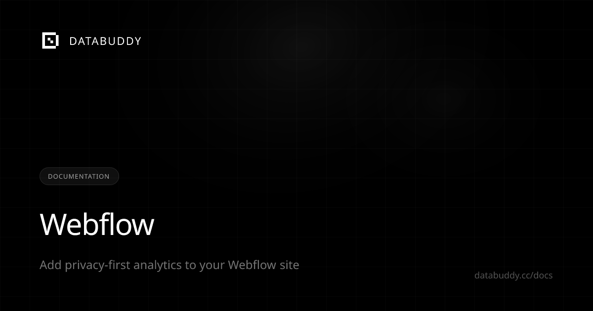 Webflow | Databuddy Documentation