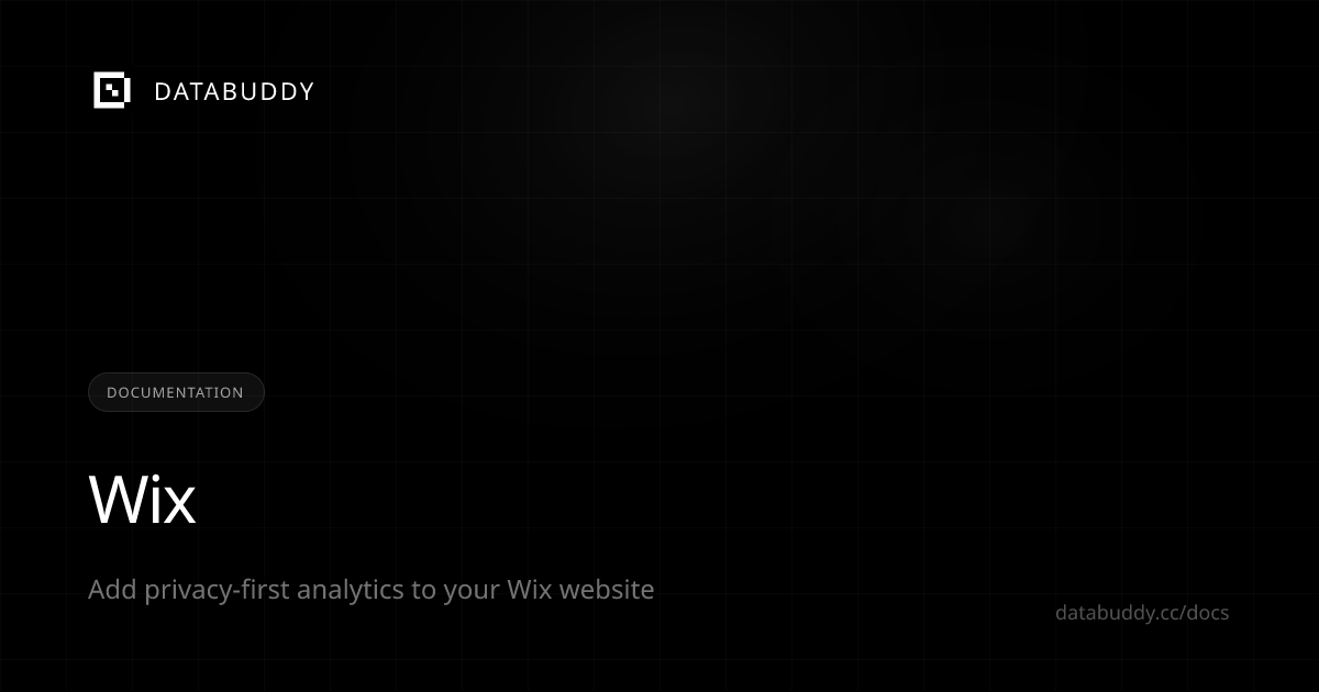 Wix | Databuddy Documentation
