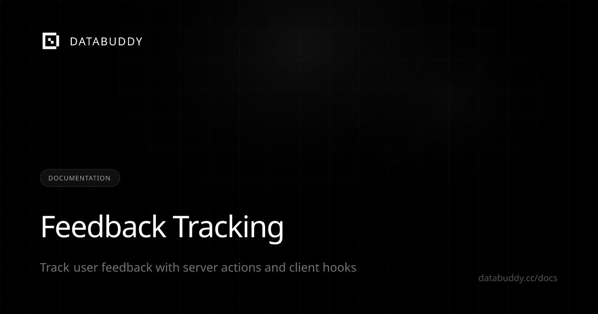 Feedback Tracking | Databuddy Documentation
