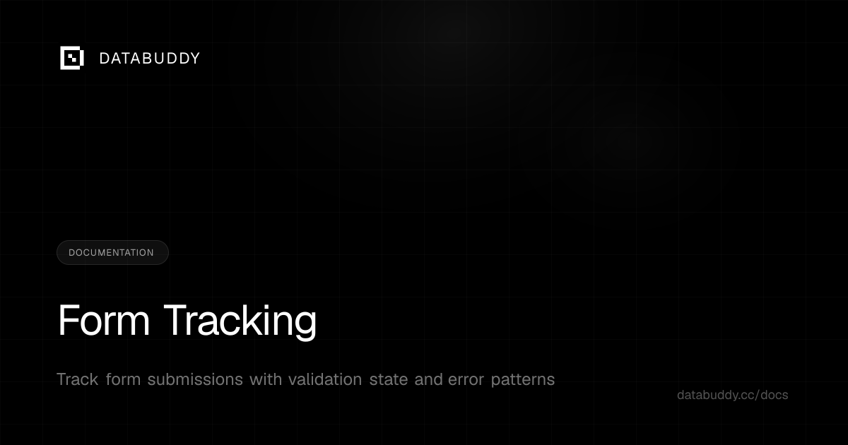 Form Tracking | Databuddy Documentation