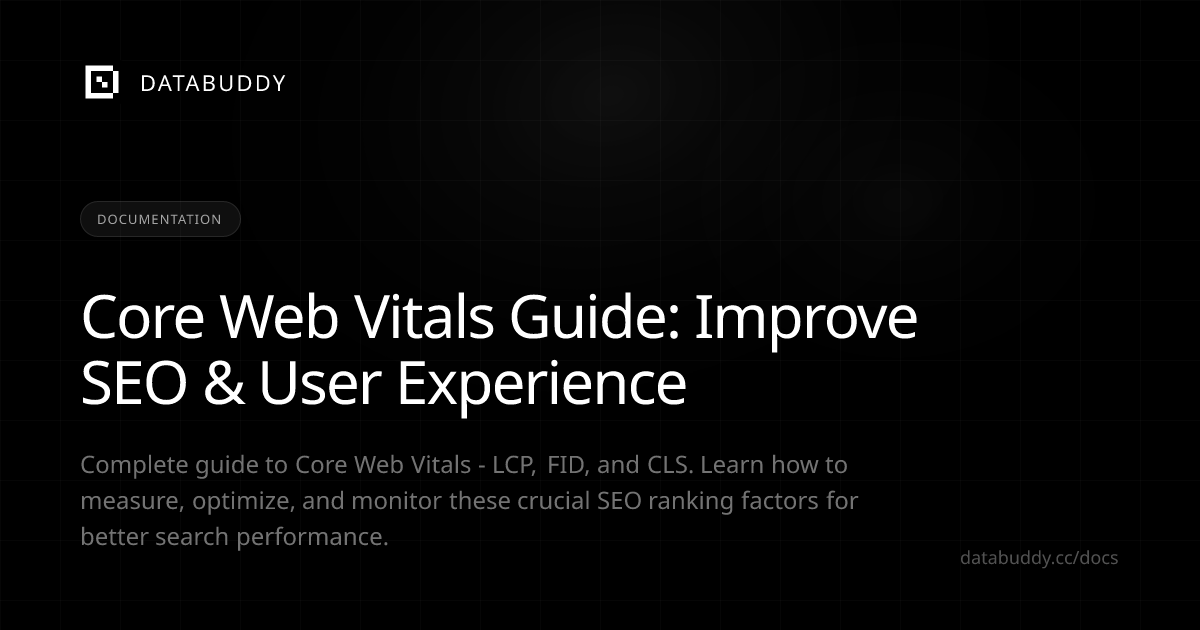 Core Web Vitals Guide: Improve SEO & User Experience | Databuddy Documentation