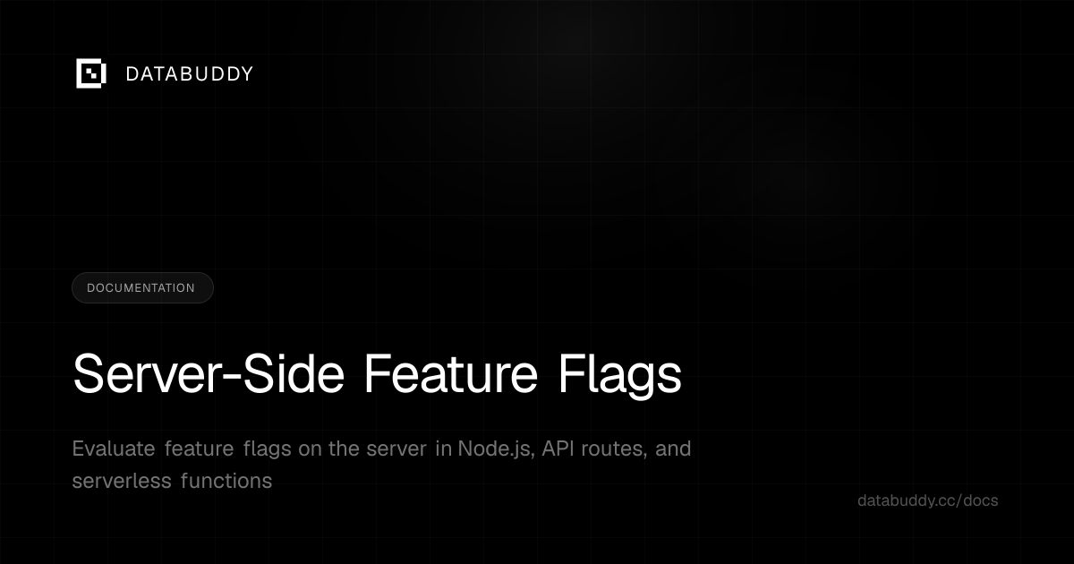 Server-Side Feature Flags | Databuddy Documentation